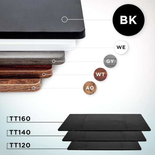 Duronic TT140 BK Tablero de Escritorio Sin Patas, 140 x 60 x 1,9cm Casa ...