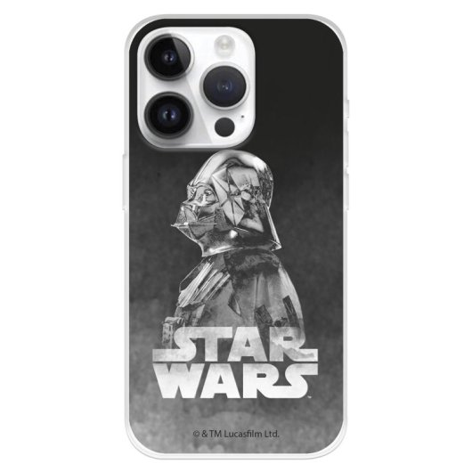 Capa oficial Star Wars para iPhone 15 Pro Darth Vader fundo preto ...