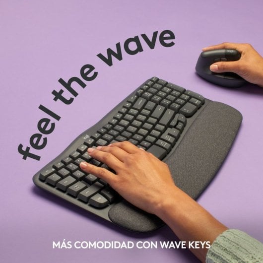 Logitech Wave Keys Teclado Inalámbrico Ergonómico Bluetooth Grafito ... Logitech Wave Keys Teclado Inalámbrico Ergonómico Bluetooth Grafito ...