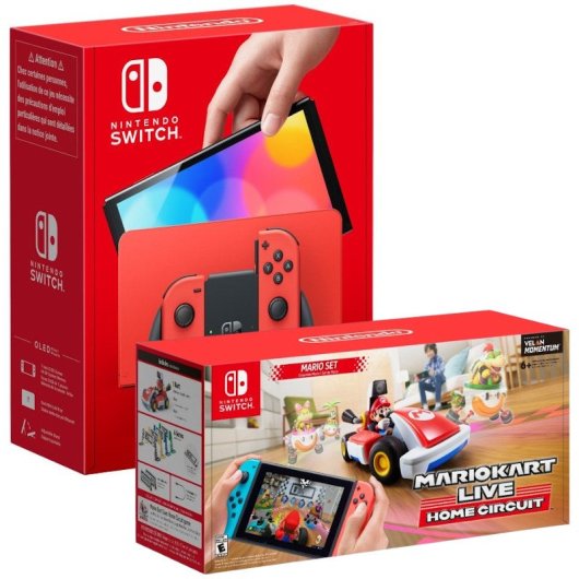 Nintendo Pack Switch Edición Mario OLED Roja + Mario Kart Live: Home ...