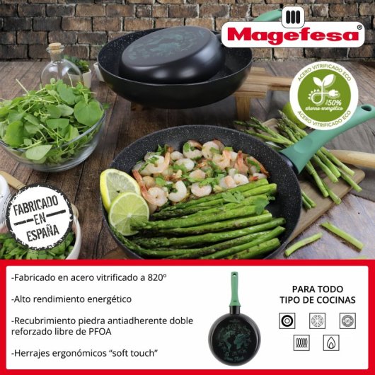 Magefesa Planet Sartén Ø20cm En Acero Esmaltado, Apta Para Inducción Y ...