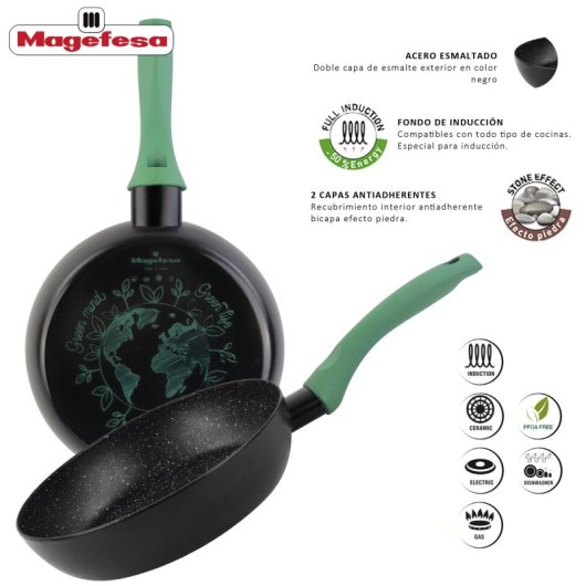 Magefesa Planet Sartén Ø20cm En Acero Esmaltado, Apta Para Inducción Y ...