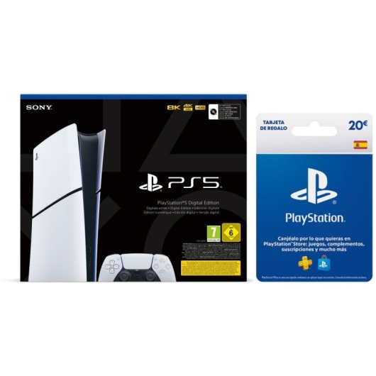 Sony Pack PlayStation 5 Digital Slim + Regalo 40€ PlayStation Store ...
