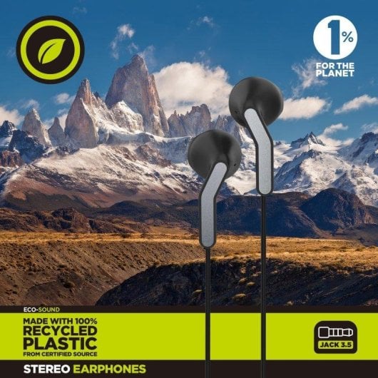 Auriculares Muvit E56 com fio Jack 3.5 mm com microfone pretos ...