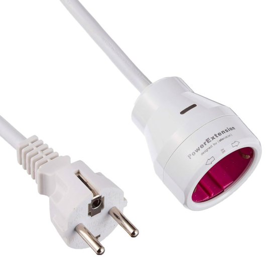 Allocacoc Powerextension Cable Alargador 3m con Interruptor Magenta ...