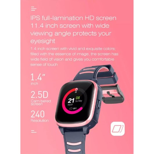 Lige A80 Smartwatch Bluetooth IP67 Rosa | PcComponentes.com
