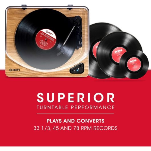 ION Air LP Madera Tocadiscos de Vinilo Bluetooth | PcComponentes.com