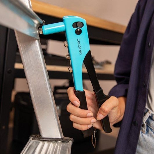 Cecotec FixerForce Remachadora Manual con Kit Completo de Boquillas, Brocas y 400 Remaches ...