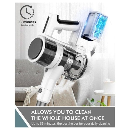 Aspirador Vertical Teendow P11pro 0,25kW Sem Fio Branco | PcComponentes.pt