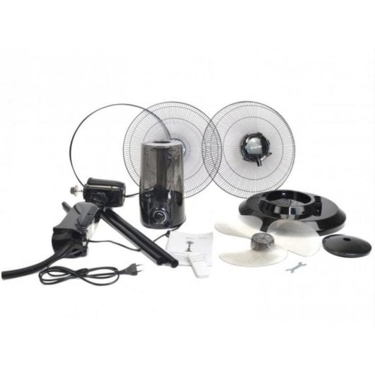 Ventilador de agua PURLINE MISTY1 negro 75W oscilante 3,2L deposito ...