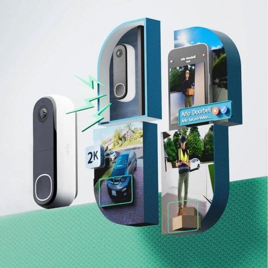 Campanello Arlo Essential 2 Video Doorbell 2K Wi-Fi Senza Fili ...