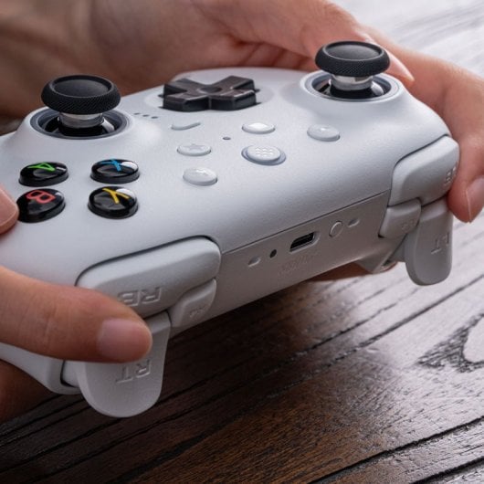 Comando sem fios 8BitDo Ultimate 2 de 2,4 GHz branco para PC e Android ...