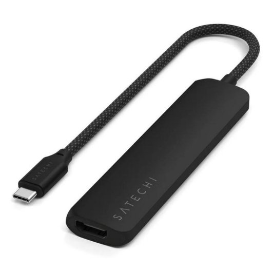 Hub Satechi 6 ports 10 Gbps USB-C ST-P6SK HDMI RJ-45 MicroSD SD ...