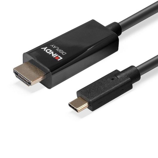 Cable Adaptateur USB-C vers HDMI 10 m Lindy 43317 Noir | PcComponentes.fr