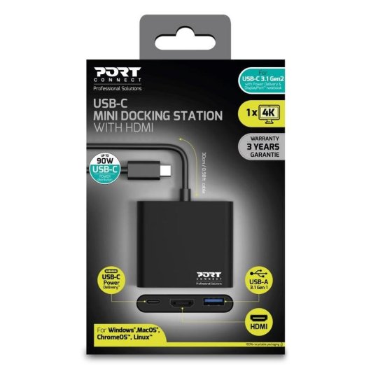 Laptop-Standort Port Designs PORT Connect 900140 USB-C 4K Ultra HD 60W ...