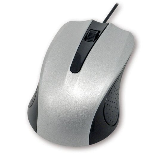 Ratón MCL SS-212U USB Ambidextre 1200 DPI Noir Argent Câble ...