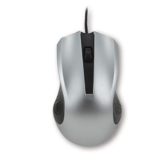 Ratón MCL SS-212U USB Ambidextre 1200 DPI Noir Argent Câble ...