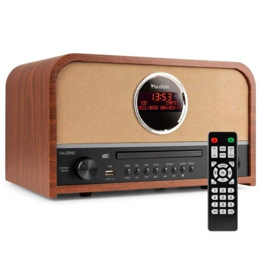Radio Audizio Salerno 40W RMS DAB+ FM Bluetooth 5.0 CD USB Mando ...