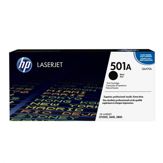 HP 501A Tóner Original Laserjet Negro