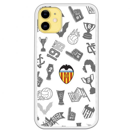 Funda Oficial Valencia CF del Valencia Stickers Gris Escudo Color para ...