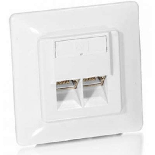 Digitus Roseta Empotrable Cat6 2 x RJ45 Angulo Hembra
