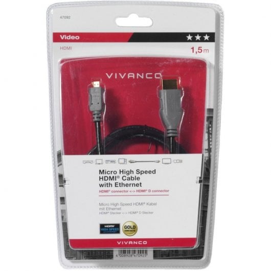 Vivanco Cable HDMI a Micro HDMI 1.5m | PcComponentes.com